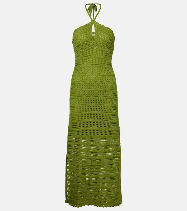 Simkhai Koah Cotton-blend Midi Dress - Green