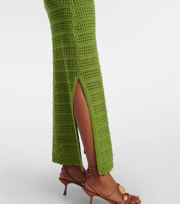 Simkhai Koah Cotton-blend Midi Dress - Green