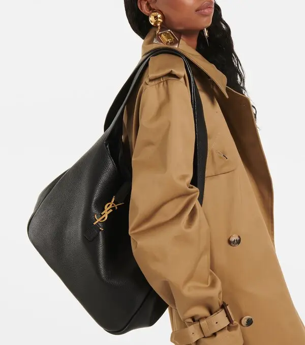 Saint Laurent Le 5 À 7 Bea Leather Tote Bag - Black