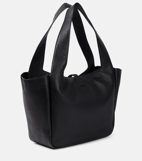 Saint Laurent Le 5 À 7 Bea Leather Tote Bag - Black