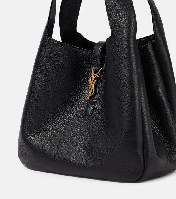 Saint Laurent Le 5 À 7 Bea Leather Tote Bag - Black