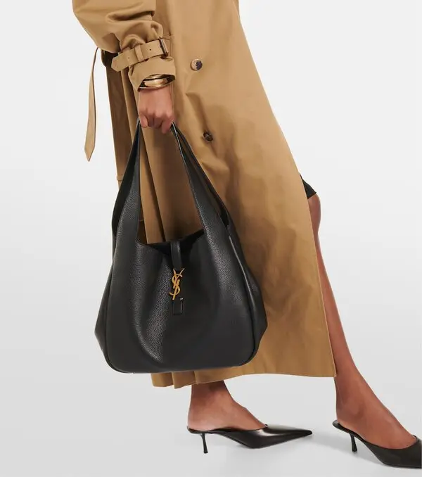 Saint Laurent Le 5 À 7 Bea Leather Tote Bag - Black