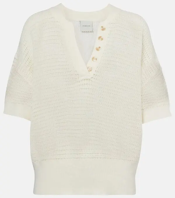 Varley Callie Polo Sweater - White