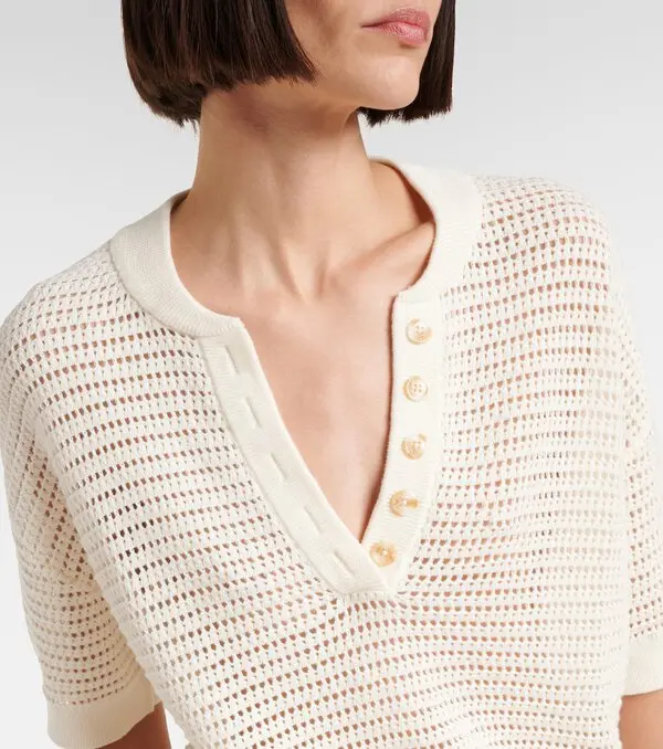 Varley Callie Polo Sweater - White
