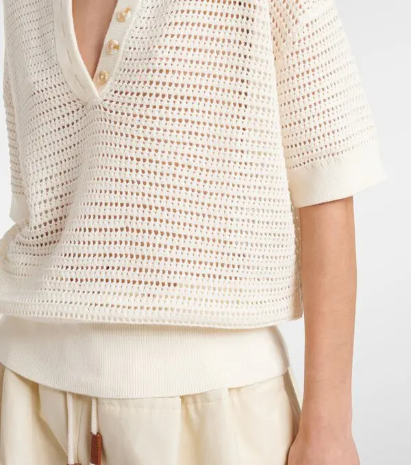Varley Callie Polo Sweater - White
