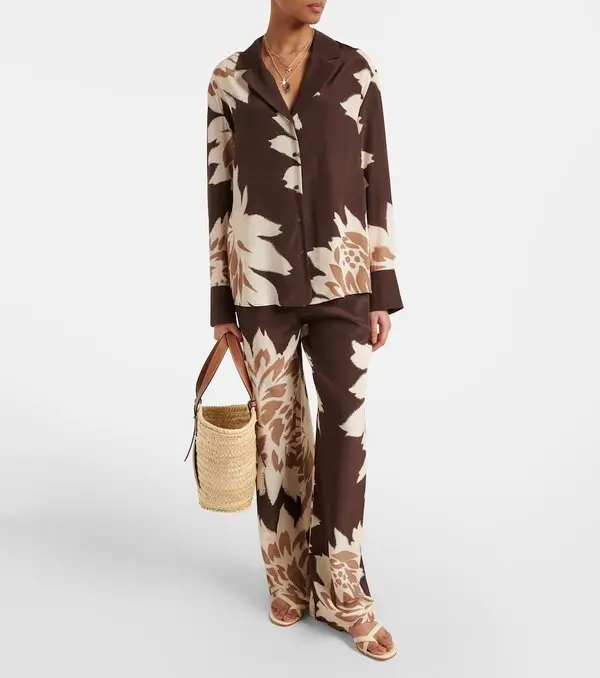 SIR. Floral Silk Satin Shirt