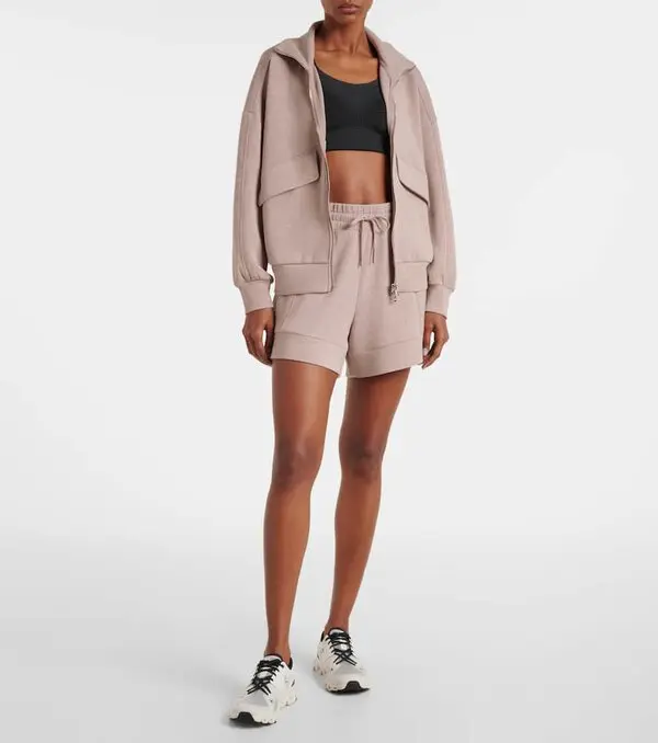 Varley Atrium High-rise Jersey Shorts - Beige