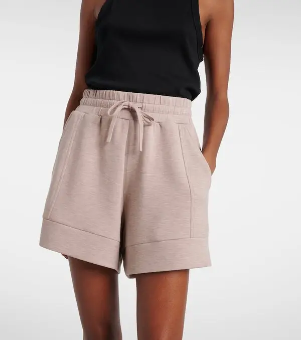 Varley Atrium High-rise Jersey Shorts - Beige