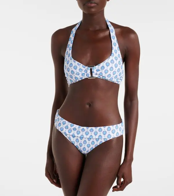 Heidi Klein La Croissette Printed Bikini Top