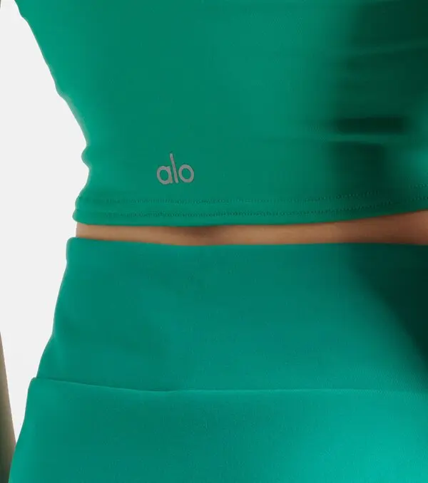 Alo Yoga Airbrush Real Sports Bra Tank Top - Green