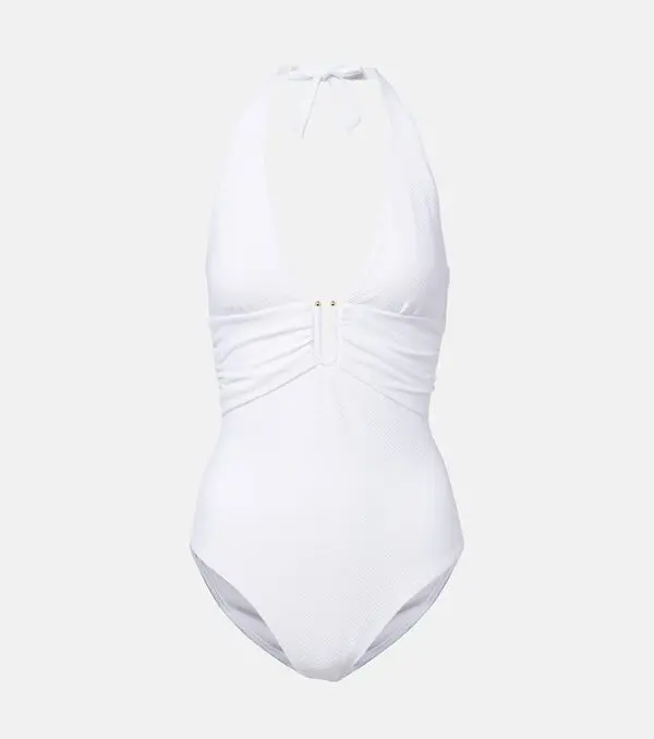 Heidi Klein Halterneck Swimsuit - White