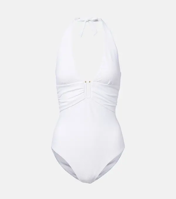 Heidi Klein Halterneck Swimsuit - White