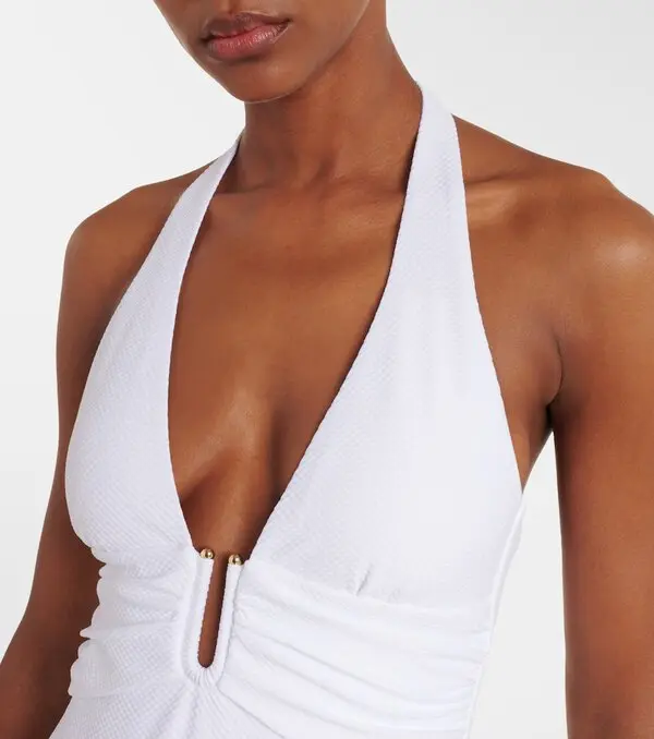 Heidi Klein Halterneck Swimsuit - White