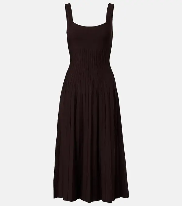 Staud Ellison Midi Dress - Brown | Editorialist