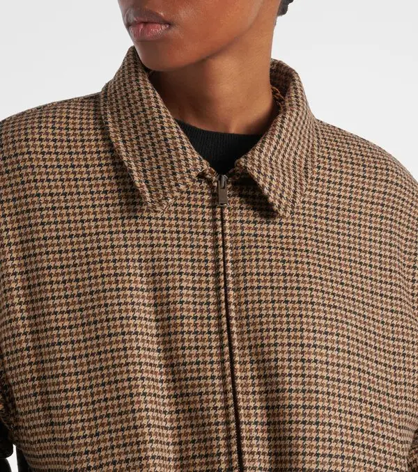 Saint Laurent Houndstooth Padded Jacket