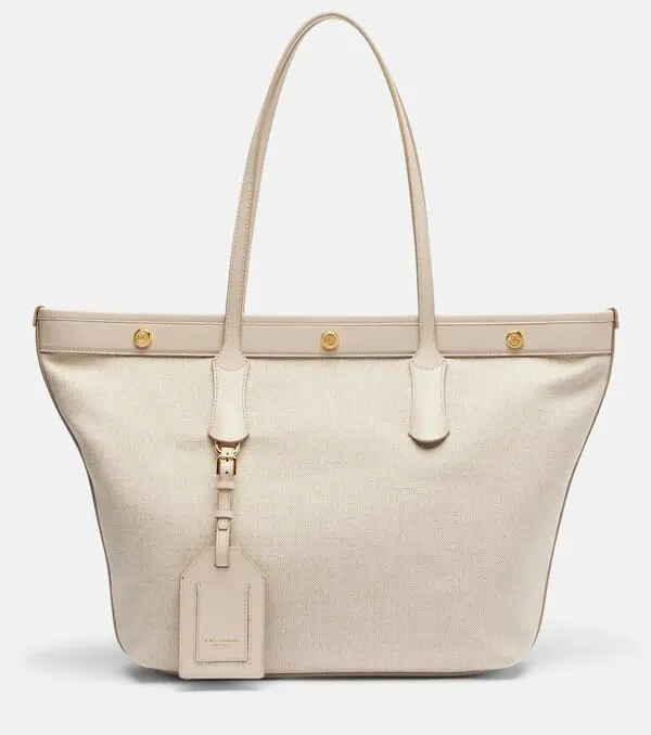 Dolce & Gabbana Canvas And Leather Tote Bag - Beige