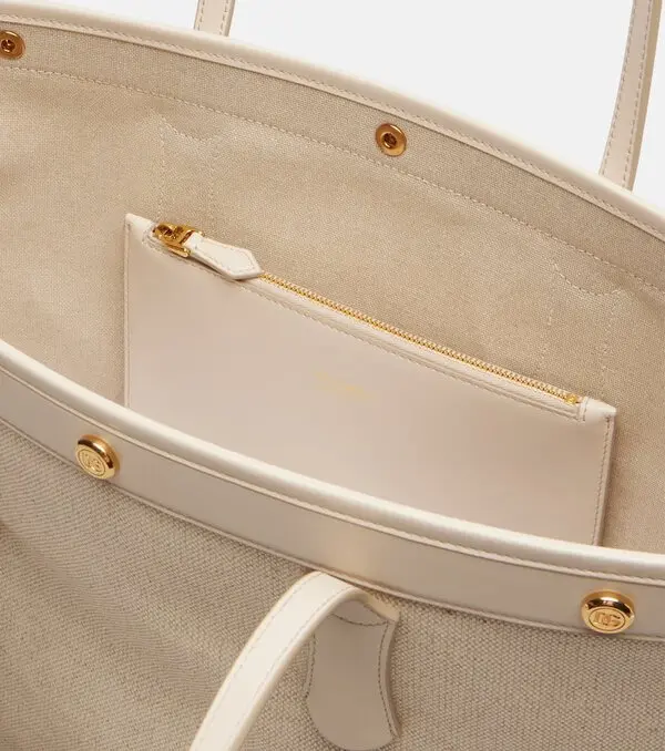 Dolce & Gabbana Canvas And Leather Tote Bag - Beige