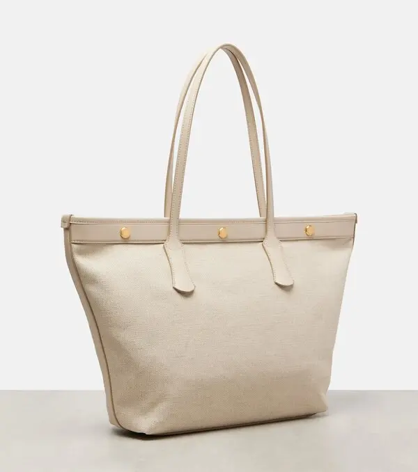 Dolce & Gabbana Canvas And Leather Tote Bag - Beige
