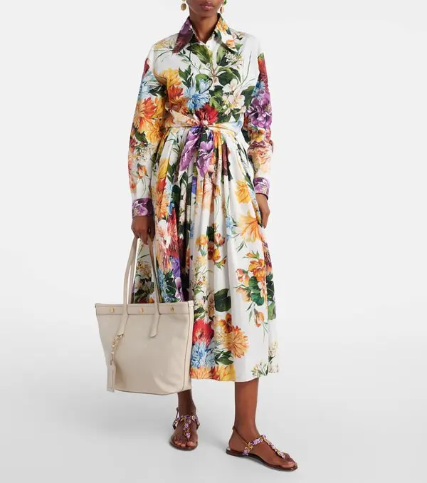 Dolce & Gabbana Canvas And Leather Tote Bag - Beige