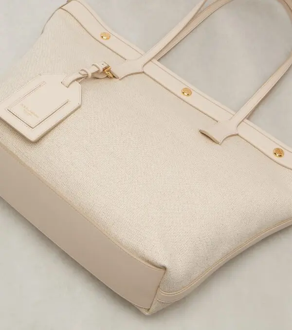 Dolce & Gabbana Canvas And Leather Tote Bag - Beige