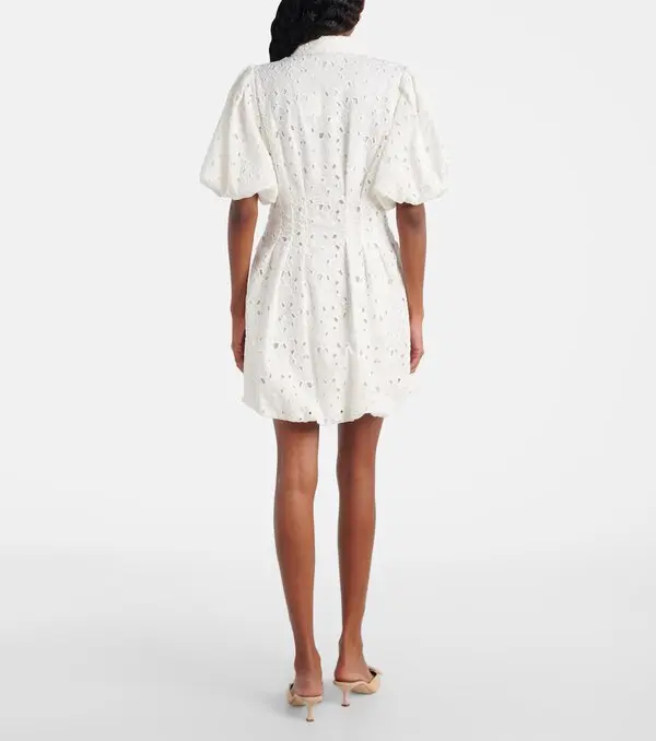 Simkhai Cleo Broderie Anglaise Cotton Mini Dress