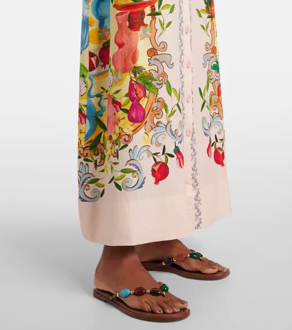 Farm Rio Floral Linen-Blend Maxi Dress In Multicoloured - 20% Off |  Editorialist