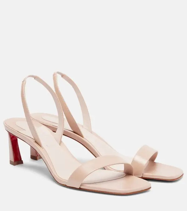 CHRISTIAN LOUBOUTIN O Condora 55 Leather Sandals - Beige