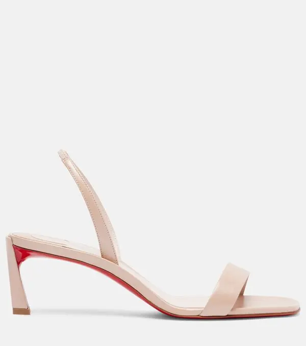 CHRISTIAN LOUBOUTIN O Condora 55 Leather Sandals - Beige