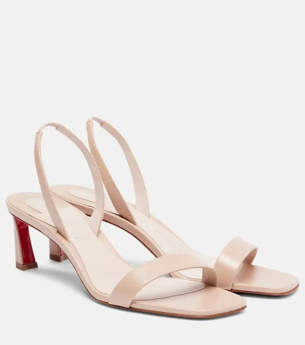 CHRISTIAN LOUBOUTIN O Condora 55 Leather Sandals - Beige