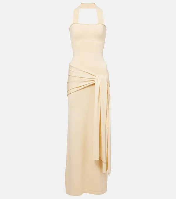AYA MUSE Knitted Maxi Dress - Yellow
