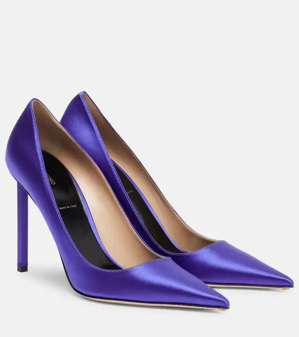 TOM FORD Betty 105 Satin Pumps - Purple