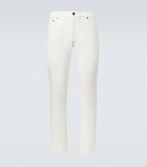 Etro Pegaso Low-rise Straight Jeans - White
