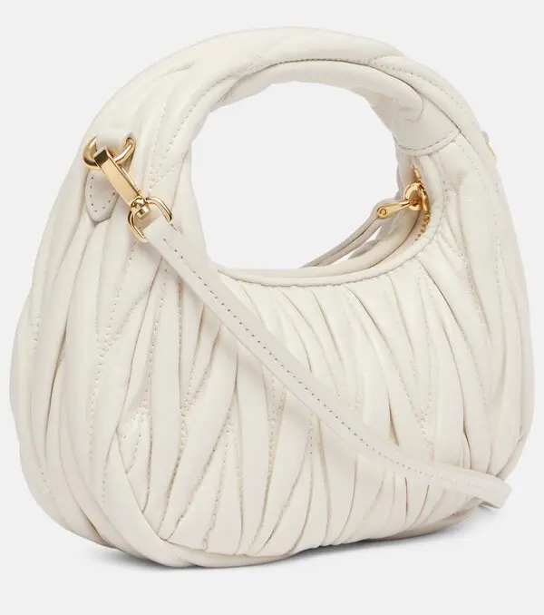 Miu Miu Wander Mini Matelassé Leather Shoulder Bag