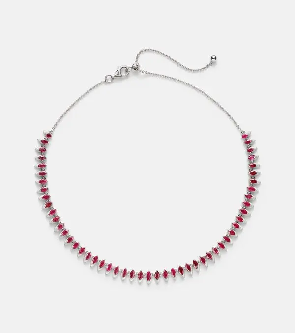 KAMYEN 18kt White Choker With Rubies - Gold