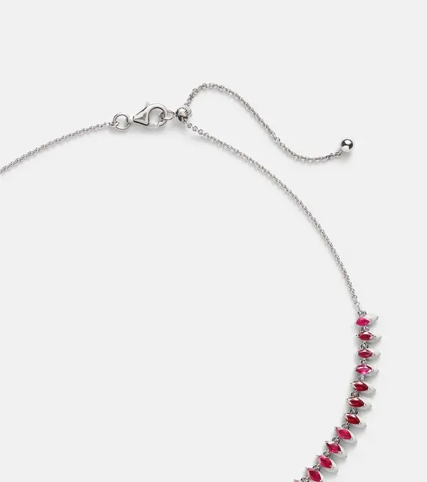 KAMYEN 18kt White Choker With Rubies