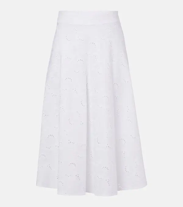 Dorothee Schumacher Broderie Anglaise Midi Skirt - White