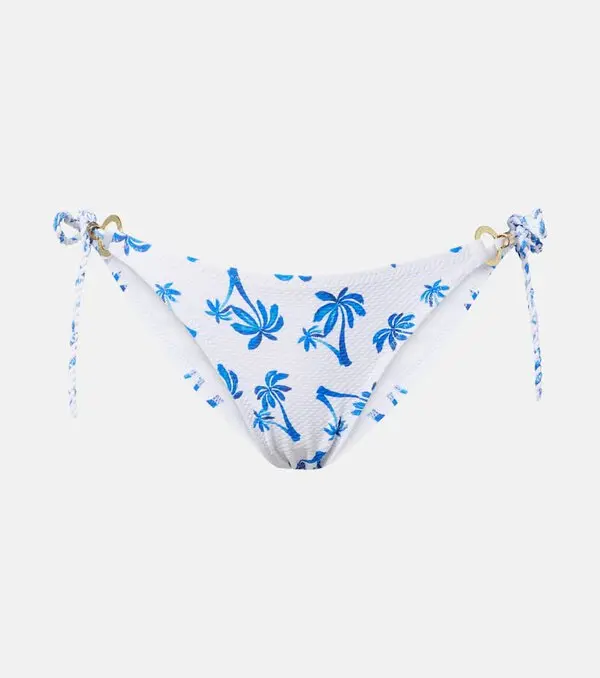 Heidi Klein Palm Beach Printed Bikini Bottoms - White