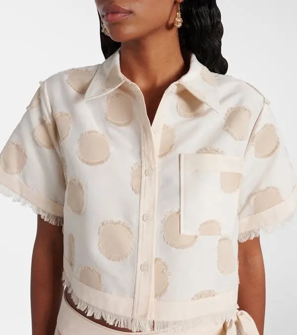 Simkhai Topanga Polka-dot Crop Top