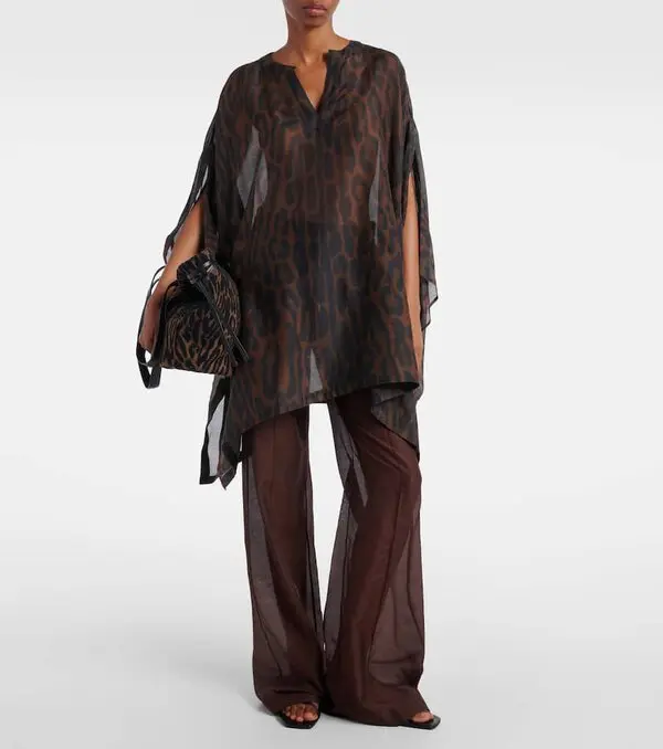 TOM FORD Cotton And Silk Palazzo Pants