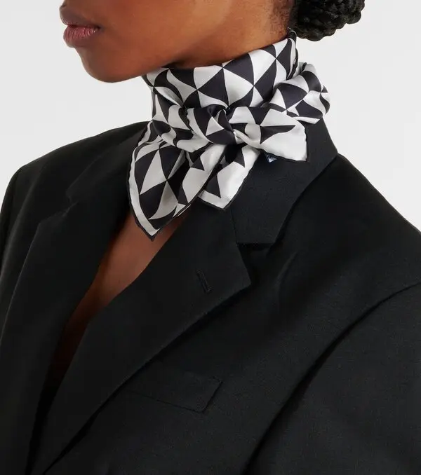 Prada Printed Silk Twill Scarf