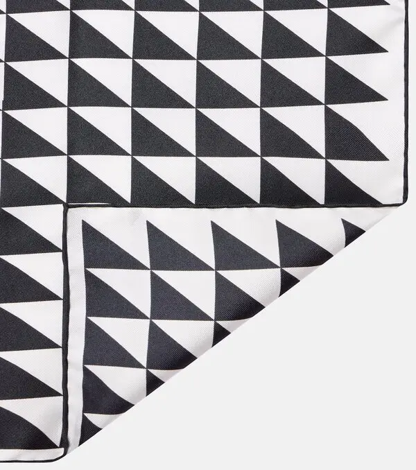 Prada Printed Silk Twill Scarf