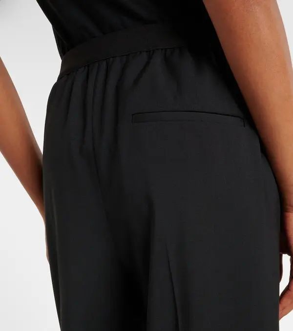 Loewe Logo Wool Mid-rise Straight Pants