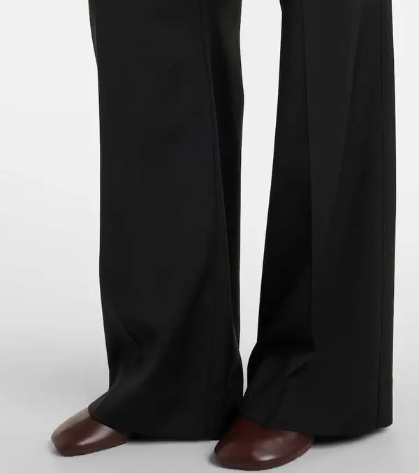 Loewe Logo Wool Mid-rise Straight Pants