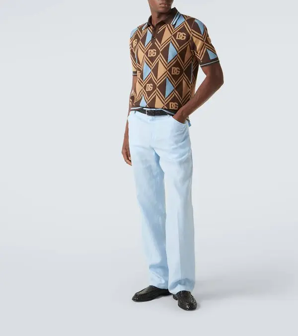Dolce & Gabbana Linen Straight-leg Pants