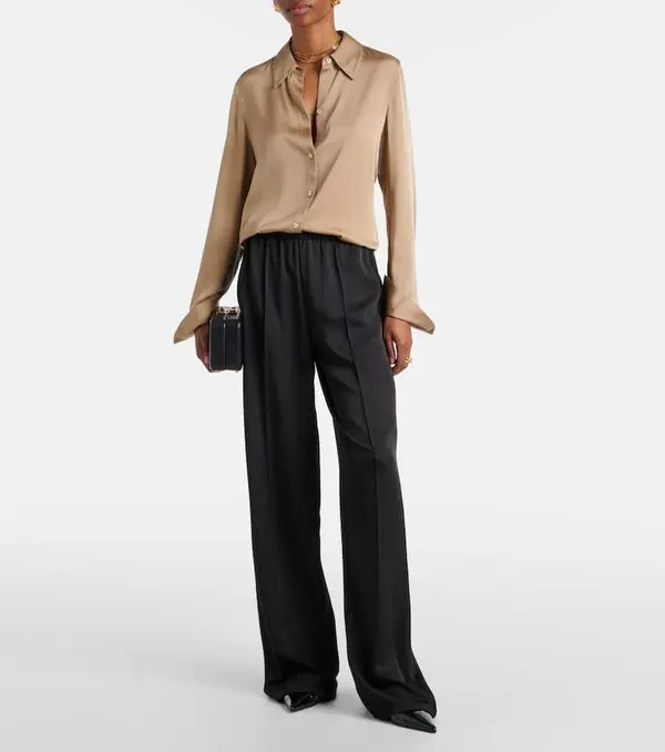 Vince Silk-blend Satin Shirt