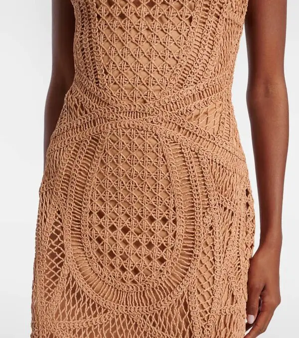 Simkhai Coen Raffia-blend Mini Dress - Beige