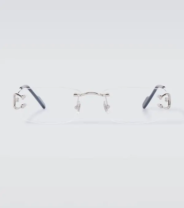 Cartier C De Eyeglasses - Silver