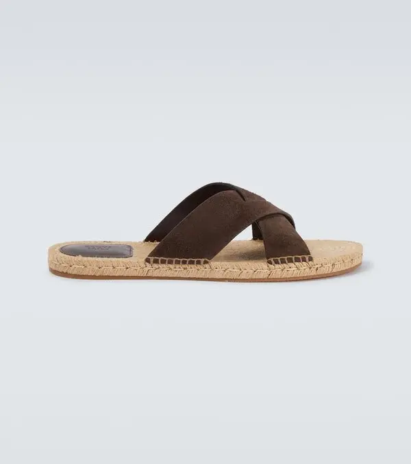 Zegna Suede Espadrille Sandals