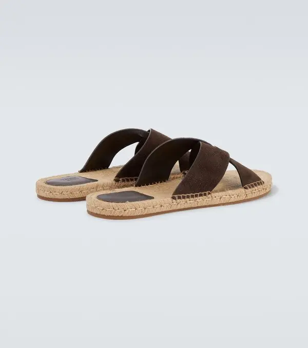 Zegna Suede Espadrille Sandals