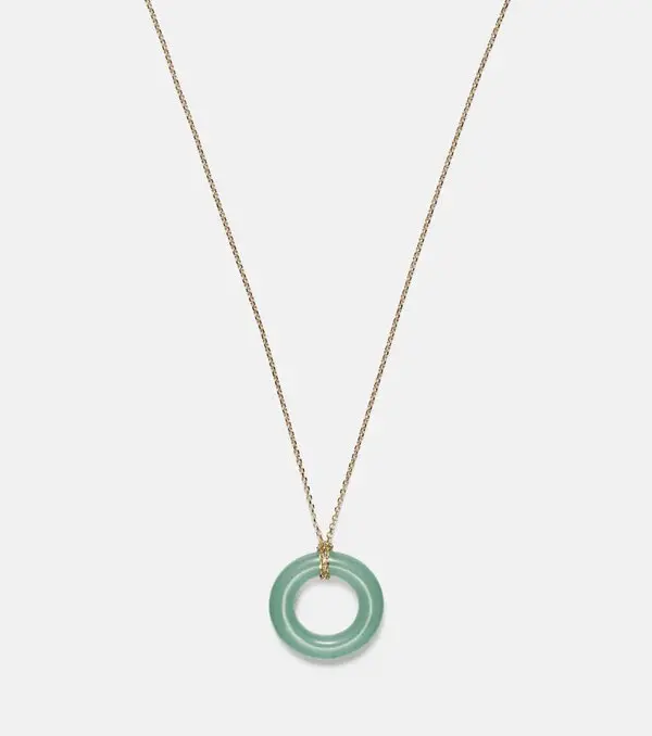 Mateo 14kt Yellow Jade Donut Necklace - Gold